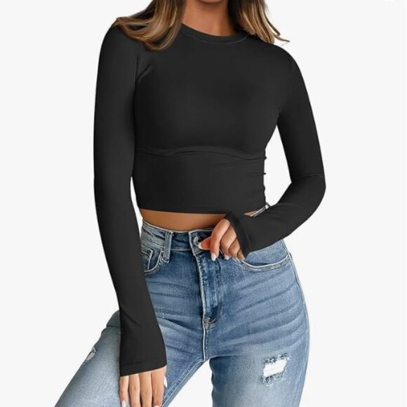 Trendy Queen | Tops | Trendy Queen Long Sleeve Crop Top | Poshmark
